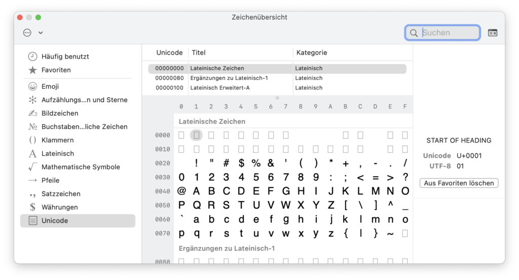 How to enter ASCII control characters with your keyboard | mixable Blog