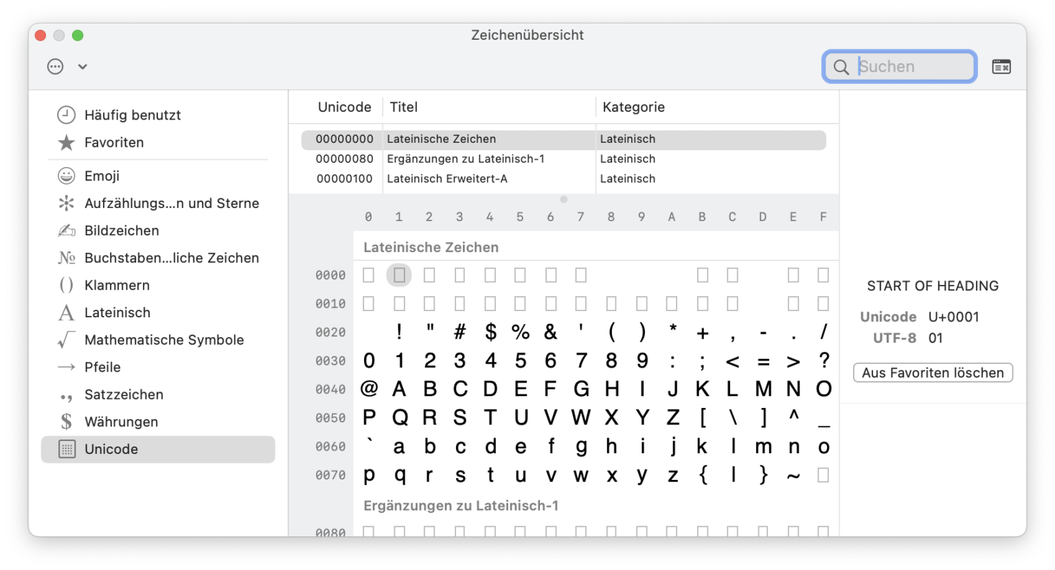 How to enter ASCII control characters with your keyboard | mixable Blog